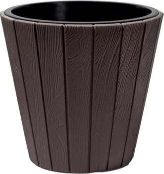 Prosperplast WOODE 54L Topf, Abmessungen (mm) 488x488x457, Farbe Braun