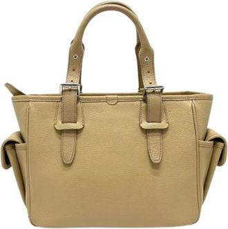 Burberry Sac &agrave; main logo Pre-owned - Femme - Pre-owned - Beige - Taille: ONE Size