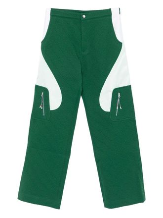 Casablanca pantalon fusel&eacute; &agrave; empi&egrave;cements matelass&eacute;s - Vert