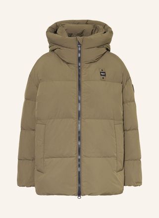 Blauer Daunenjacke Napier gruen