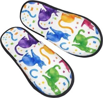 Generic Unisex Pantoufles Hommes Imprim&eacute; papillon et chat Chausson Maison Classiques Chaussons Femme pour Ext&eacute;rieur Hiver Adulte L