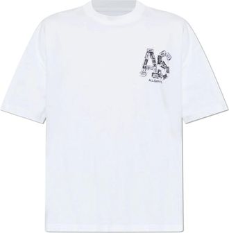 AllSaints Homme, Tops, Blanc, Taille: M Mixtape Oversized Graphic T-Shirt