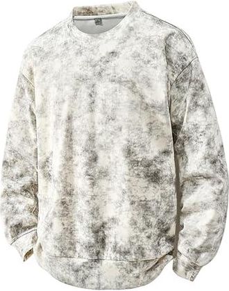 Generic Sweat-shirts pour hommes 2025 Sweat-shirt à col rond pour homme Printemps Automne Ample Manches Longues Sweatshirt Décontracté, gris, XXL