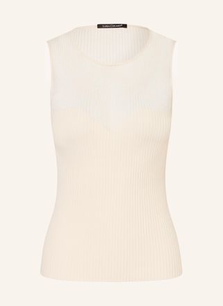 Luisa Cerano Luisa Cerano Stricktop Im Materialmix weiss