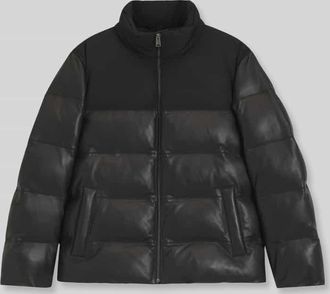 HUGO BOSS Lederjacke aus Lammfellnappa mit Stehkragen