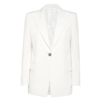 Philipp Plein Femme, Vestes, Blanc, Taille: 42 FR Blazer Skull