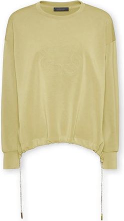 Elena Miro Femme, Sweatshirts et sweats &agrave; capuche, Vert, Taille: 36 FR SweaT-shirt Scuba avec Logo Monogramme