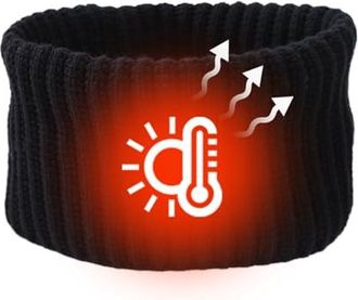 Generic Cache-cou - Bouclier thermique en peluche &eacute;paisse, bande &eacute;lastique pour lhiver, &eacute;charpe tricot&eacute;e en laine chaude &eacute;paisse, protection contre le froid |