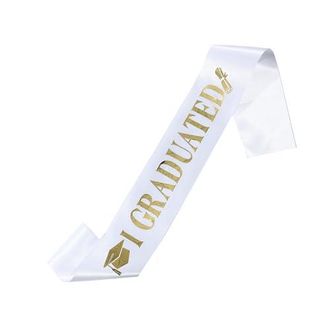 Generic &Eacute;charpe de remise de dipl&ocirc;me - &Eacute;charpe pour senior | Tissu l&eacute;ger avec bords drap&eacute;s lisses, tenue de c&eacute;r&eacute;monie &eacute;l&eacute;gante pour les &eacute;v&eacute;nements scolaires e