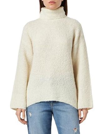 Pieces Pieces Pcnatherine Ls Haut Neck Knit Bc Sweater, Femme, Bouleau/Détails : Mélange, M