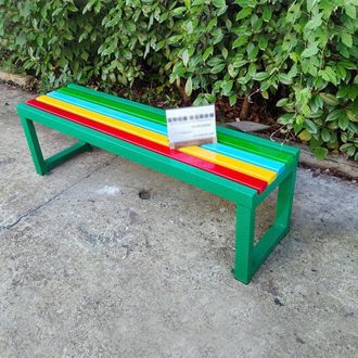 Generic Gartenbank Metall Wetterfest Sitzbank für Sitzer, Gartenmöbel bis 400kg belastbar, für Garten, Balkon, Terrasse, Außenbereich,N(Size:100 * 40 * 45cm,C