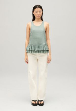 Claudie Pierlot Kurzes Top mit Volantbesatz