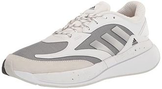 adidas Womens Brevard Sneaker, White/Silver Metallic/Black, 5.5