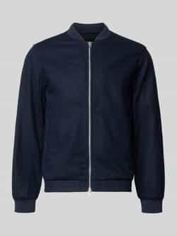 Premium by Jack & Jones Jacke aus Baumwoll-Leinen-Mix mit Zweiwege-Rei&szlig;verschluss