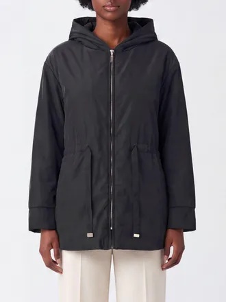 Max Mara Parka courte en tissu technique avec capuche et cordon