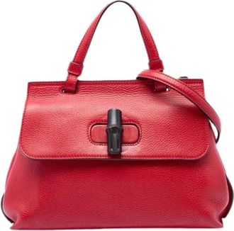Gucci Pre-owned Cuir sacs-gucci - Femme - Pre-owned - Rouge - Taille: ONE Size