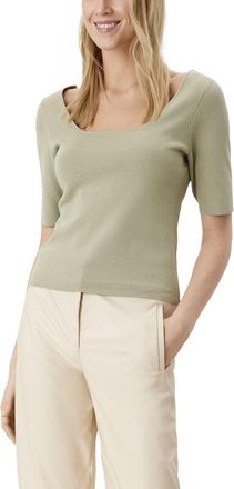 s.Oliver Black Label Damen Pullover Kurzarm, Tannengrün, 44
