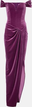 Alex Perry Bustier-Robe aus Samt