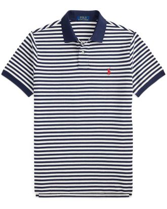 Ralph Lauren Piqu&eacute;-Poloshirt mit Ringelstreifen, Custom Slim Fit in