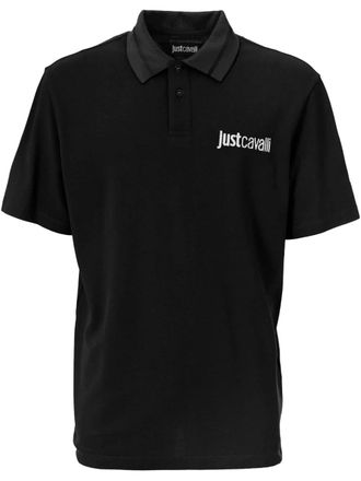 Just Cavalli polo à logo brodé - Noir