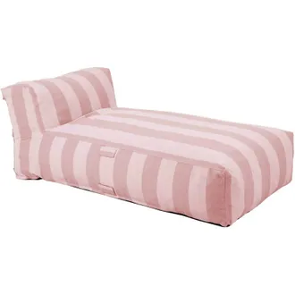 Oviala M&eacute;ridienne ray&eacute; pour salon de jardin modulable rose poudr&eacute; - Mixi