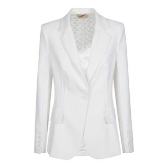 Elisabetta Franchi Essential Jacket - - Jackets - Damen - Wei&szlig; - L