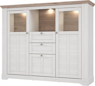 Ridgevalley home24 Highboard II 165 x 136 x 44cm Weiß