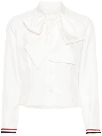 Thom Browne Hemd mit RWB-Streifen - Weiß