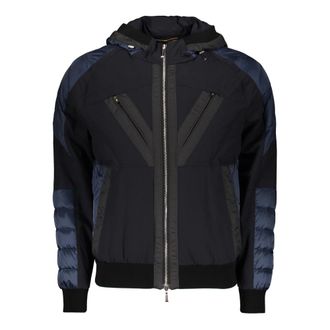 Moorer Homme, Vestes, Bleu, Taille: M Bomber matelass&eacute; avec capuche et zip