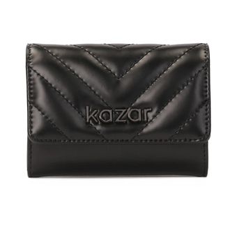 Kazar Kleines Lederportemonnaie mit gesteppter Vorderseite - - Accessories - Damen - Schwarzk - ONE SIZE