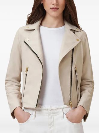 AllSaints veste de moto à fermeture zippée - Tons neutres