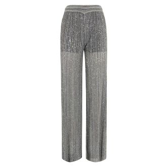 Missoni Femme, Pantalons, Gris, Taille: 38 FR Straight Pantalons