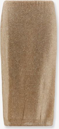 Nude Mohair blend skirt - NUDE - gender_Woman