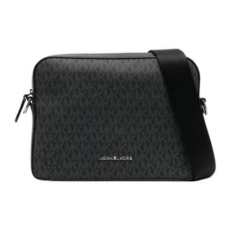 Michael Kors Sac bandouli&egrave;re Dual Monogram en cuir - Homme - Sacs - Noir - Taille: ONE Size