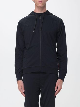 Paul Smith Sweat &agrave; capuche zipp&eacute; en coton avec poches lat&eacute;rales et cordon de serrage