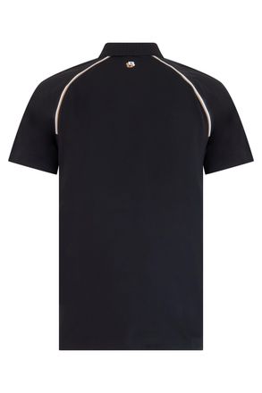 HUGO BOSS Mens Short-Sleeve Polo Shirt Black Technical Fabric Polyester T-shirts And Polos