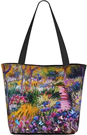 AOOEDM Peinture Art Printemps &Eacute;t&eacute; Fleurs Sac &agrave; provisions pour femme 33 x 27,9 x 17,8 cm. Le cadeau parfait pour la Saint-Valentin. Cest de la Saint-Valentin