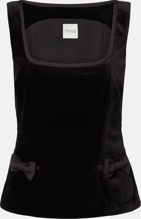 Possé Top Quincy aus Baumwollsamt