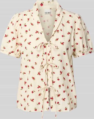 Ichi Regular Fit Bluse mit Schn&uuml;rung Modell ROSEY