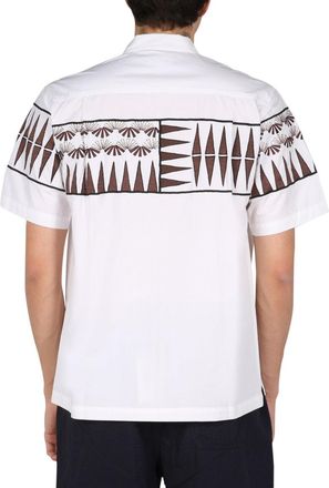 Universal Works Embroidered Cotton Shirt - Beige