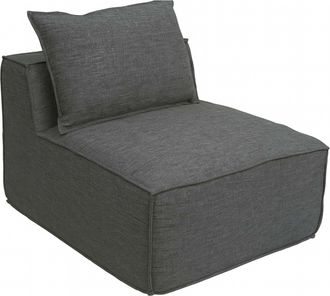 Mendler Sessel/Zubeh&ouml;r f&uuml;r Sofa HWC-O54, Loungesessel Polstersessel Mittelteil, Stoff/Textil (300g/m&sup2;) 63x75x97cm - dunkelgrau