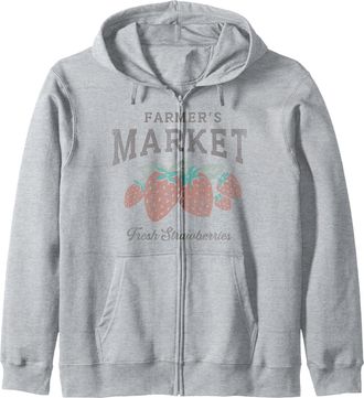 Trendy Apparel Farmers Market Fresh Strawberries Vintage Kapuzenjacke