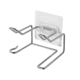 SOLUSTRE Edelstahl Haartrocknerst&auml;nder Wandmontage Nagelfrei Bad Halterung Mit Kabelhalterung Platzsparend F&uuml;r Badezimmer Und Schlafzimmer