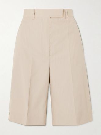 Thom Browne Shorts Aus Canvas Mit Falten - Neutral
