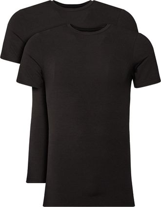 Resteröds T-Shirt-Set 27040 2 Schwarz Slim Fit
