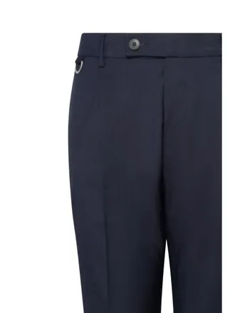 low brand Mens Trousers Blue Virgin Wool