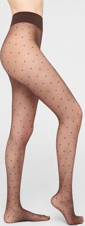 Calzedonia Transparente Strumpfhose Mit Tupfen Braun