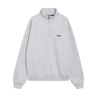 Jacquemus Homme, Sweatshirts et sweats &agrave; capuche, Gris, Taille: XL Le camionneur Gros Grain
