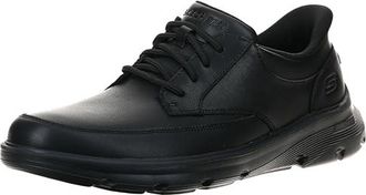 Skechers Homme Arch Fit Garza Rowan Basket, Black Leather/Synthetic, 48.5 EU