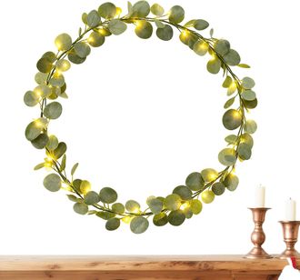 Generic Weihnachtsgirlande - Weihnachtsblumenranke, Weihnachtliche Rankengirlande Mit Licht, Festliche Verzierung, Wiederverwendbar, K&uuml;nstliche Rankengirlande